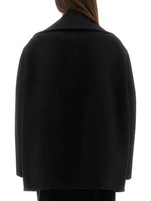 Saint Laurent Double-breasted Virgin Wool Caban - Black