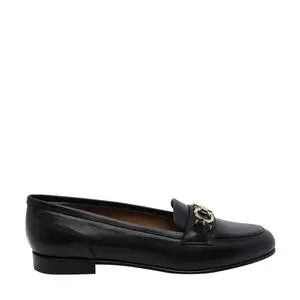 FERRAGAMO Gancini Ornamento Loafers - Black