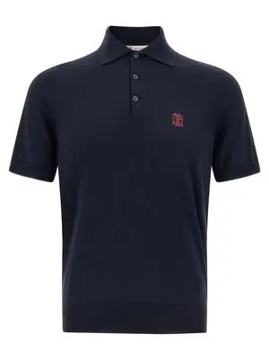 Brunello Cucinelli Logo Embroidery Polo Shirt