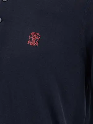 Brunello Cucinelli Logo Embroidery Polo Shirt
