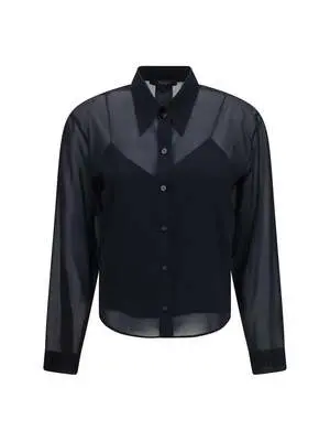 Gucci Stretch Silk Chiffon Shirt - Black