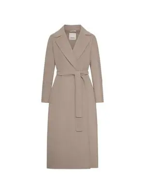 Max Mara Wool Belted Coat - Multicolor