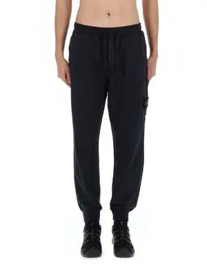 Stone Island Jogger Pants With Logo Patch
