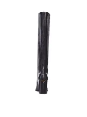 Prada Calf Leather Boots - Black