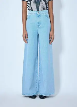 Max Mara Wide-leg Denim Trousers - Blue