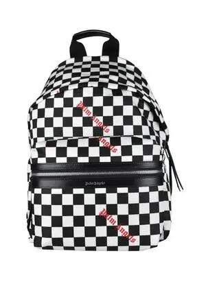 Palm Angels Checkerboard Backpack - White