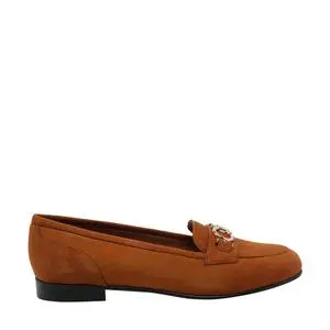 FERRAGAMO Gancini Ornamento Suede Loafers - Brown