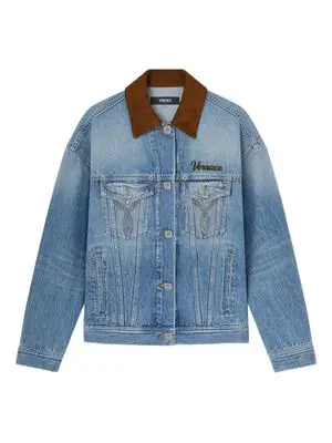 Versace Denim Cotton Jacket - Multicolor