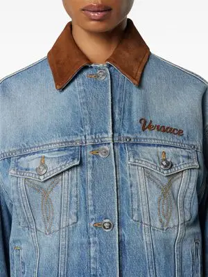 Versace Cotton Denim Jacket - Multicolor