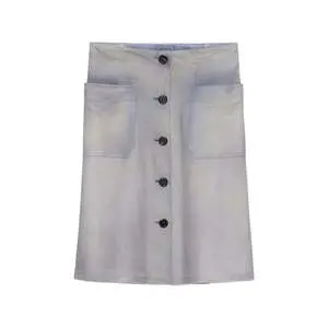 Prada Straight Suede Skirt - Blue