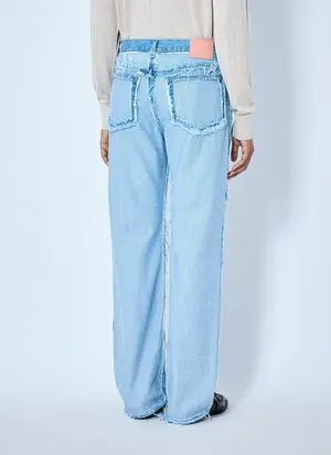 Acne Studios Frayed Denim Jeans - Blue
