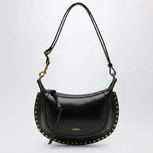 Isabel Marant Étoile Oskan Moon Studded Calfskin Leather Bag - Black