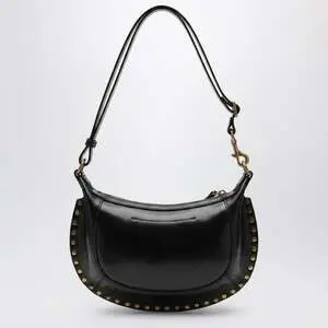 Isabel Marant Étoile Oskan Moon Studded Calfskin Leather Bag - Black