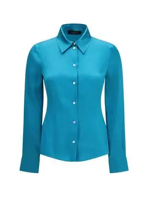 Gucci Silk Satin Shirt - Blue