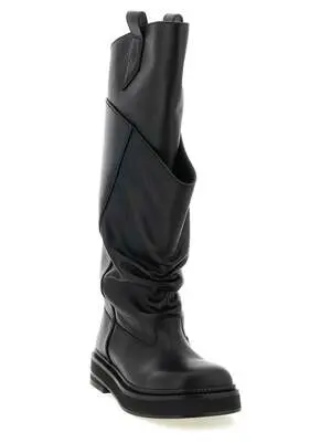 Attico Robin Passeggiata' Combat Boots - Black