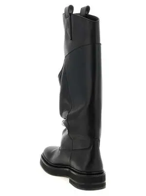 Attico Robin Passeggiata' Combat Boots - Black
