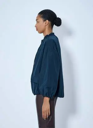 Max Mara Water-repellent Taffeta Bomber Jacket - Blue