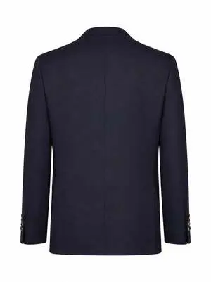Brunello Cucinelli Blue Virgin Wool Flannel Deconstructed Blazer