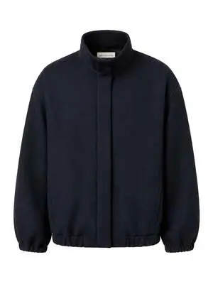Dries Van Noten Wool-blend Bomber Jacket With High Collar