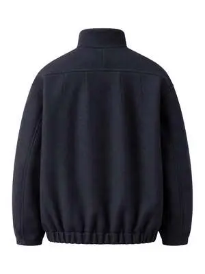 Dries Van Noten Wool-blend Bomber Jacket With High Collar