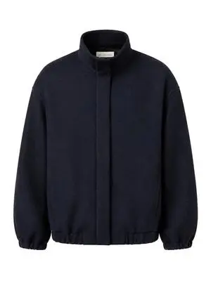 Dries Van Noten Wool-blend High Collar Bomber Jacket - Blue