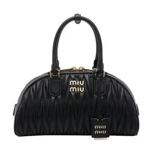 Miu Miu Matelasse' Arcadie Shoulder Bag - Black