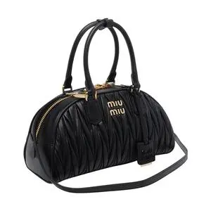 Miu Miu Matelasse' Arcadie Shoulder Bag - Black