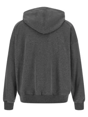 Brunello Cucinelli Stretch Cotton Mélange Zip Up Hoodie - Gray