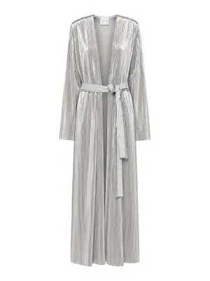 FORTE_FORTE Velvet-effect Pleated Jersey Robe - Multicolor