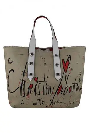 CHRISTIAN LOUBOUTIN Frangibus Tote Bag - Cream