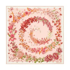 FERRAGAMO Spring Print Silk Foulard - Multicolor