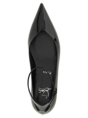 CHRISTIAN LOUBOUTIN Erozeena Patent Calf Leather Ballet Flats - Black