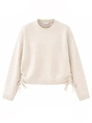 GANNI Jersey With Logo - Cream