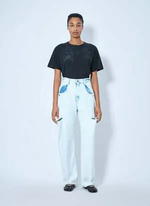 MAISON MARGIELA Cutout Denim Trousers - Blue