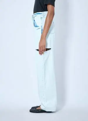 MAISON MARGIELA Cutout Denim Trousers - Blue
