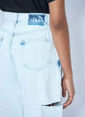 MAISON MARGIELA Cutout Denim Trousers - Blue