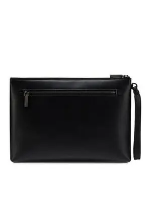 CHRISTIAN LOUBOUTIN Kosmica Smooth Calfskin Clutch - Black