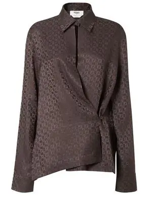 Fendi Ff Jacquard Shirt - Brown