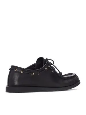 Celine Derby Leather Loafer With Eyelets