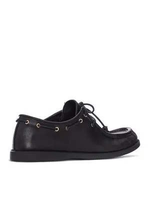 Celine Derby Leather Loafer With Eyelets