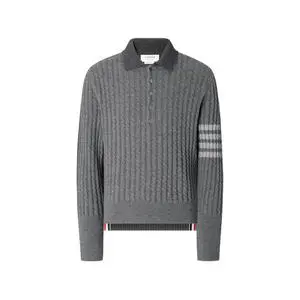 Thom Browne Grey Polo Shirts - Gray