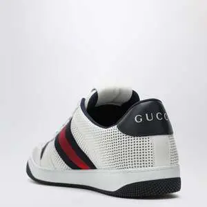 Gucci Perforated Leather Sneakers - White