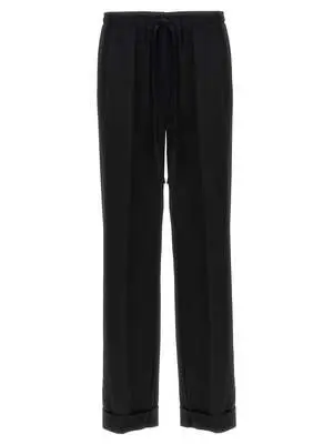 Dolce & Gabbana Contrast Piping Pants - Black