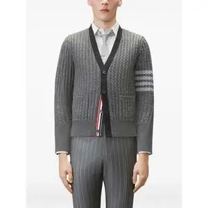 Thom Browne Grey Sweaters & Knitwear Cardigans