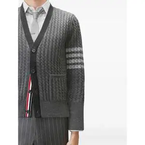 Thom Browne Grey Sweaters & Knitwear Cardigans