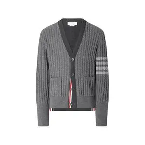 Thom Browne Grey Sweaters & Knitwear Cardigans - Gray