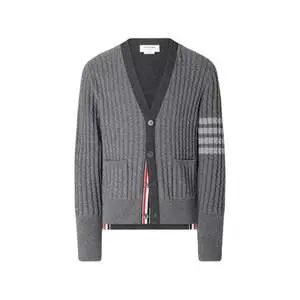 Thom Browne Virgin Wool Cardigan - Gray