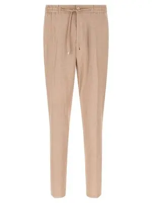 Etro Flamed Linen Joggers - Cream