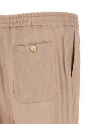 Etro Flamed Linen Joggers - Cream