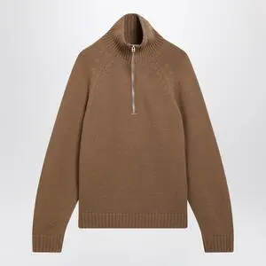 TOM FORD Caramel Half-zip Wool And Cashmere Knit Sweater - Cream